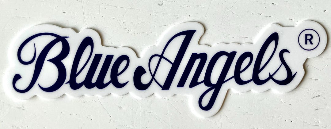 Blue Angels Script Logo Sticker - Etsy