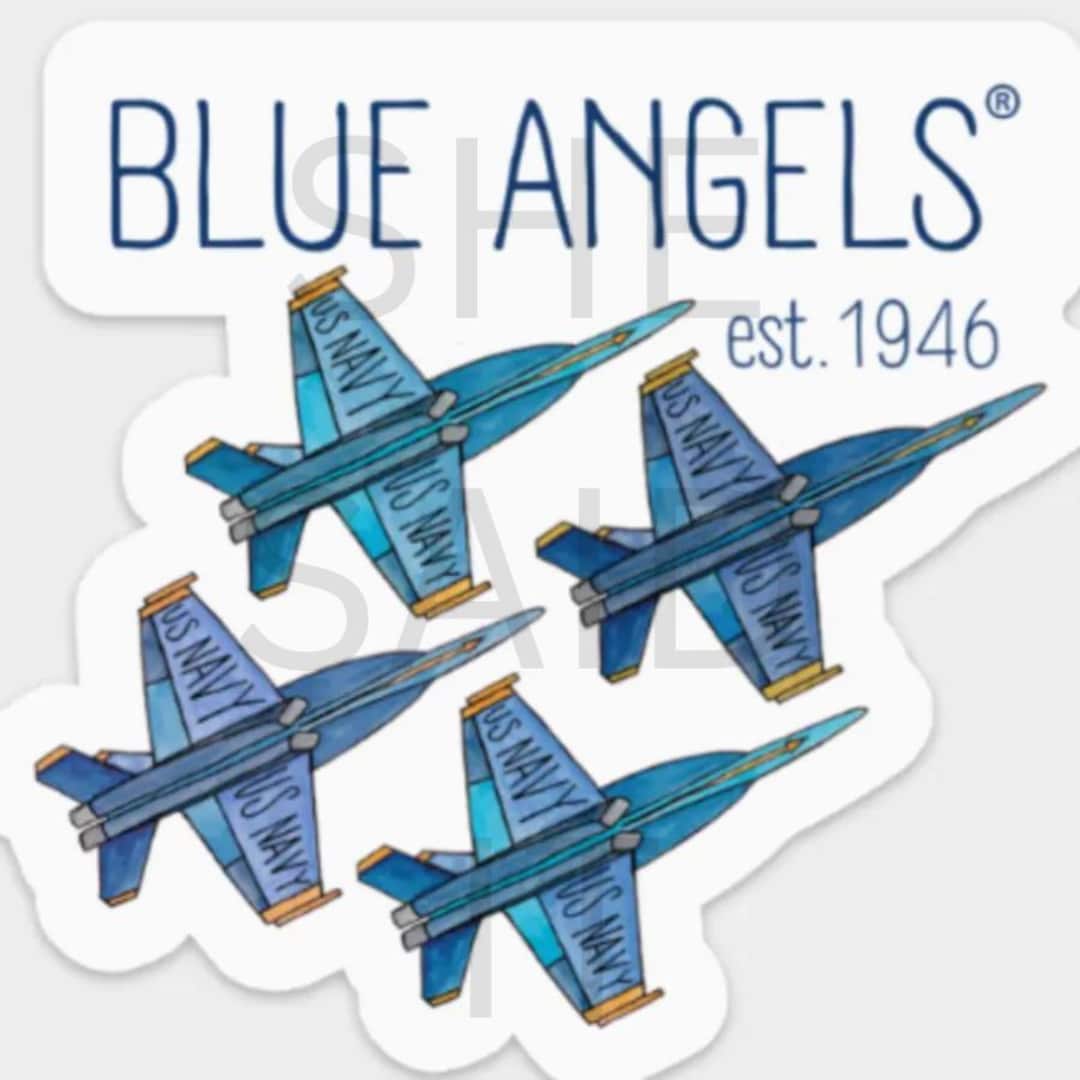 Blue Angels Vinyl Sticker -- Diamond Formation - Etsy