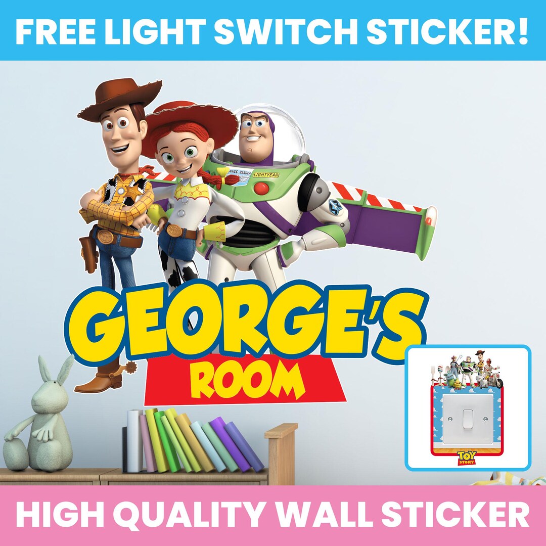 Personalised Toy Story Wall Decal Sticker Any Name Vinyl Sticker Woody ...