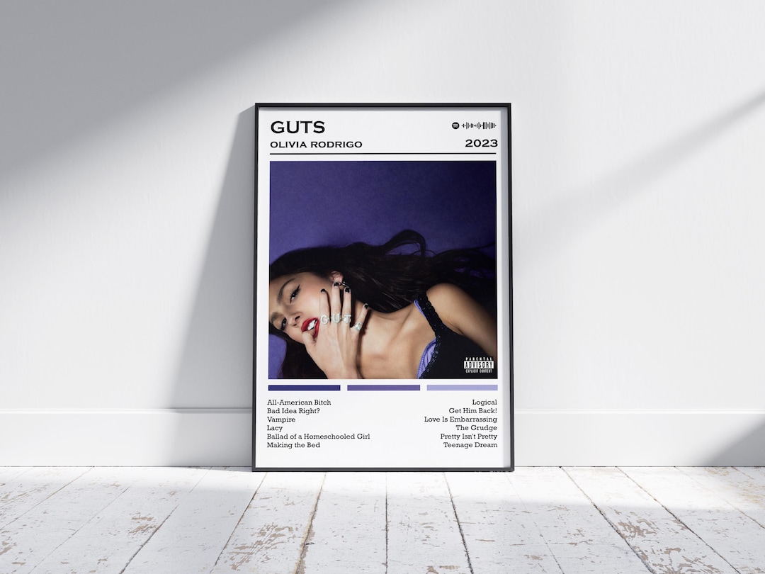 Olivia Rodrigo Poster Print Guts Album Poster Music Poster Album Cover ...