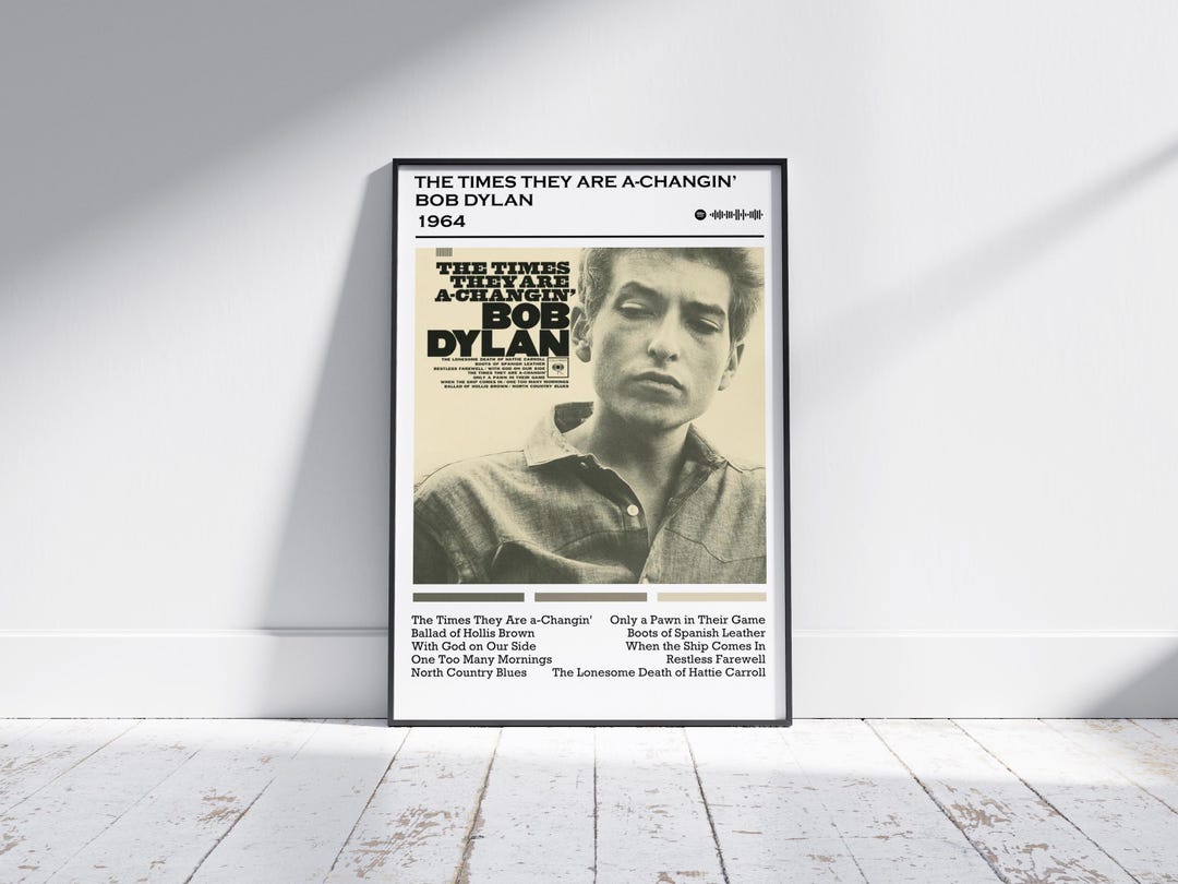 Bob Dylan Poster Print | the Times They Are A-changin' Album Poster ...