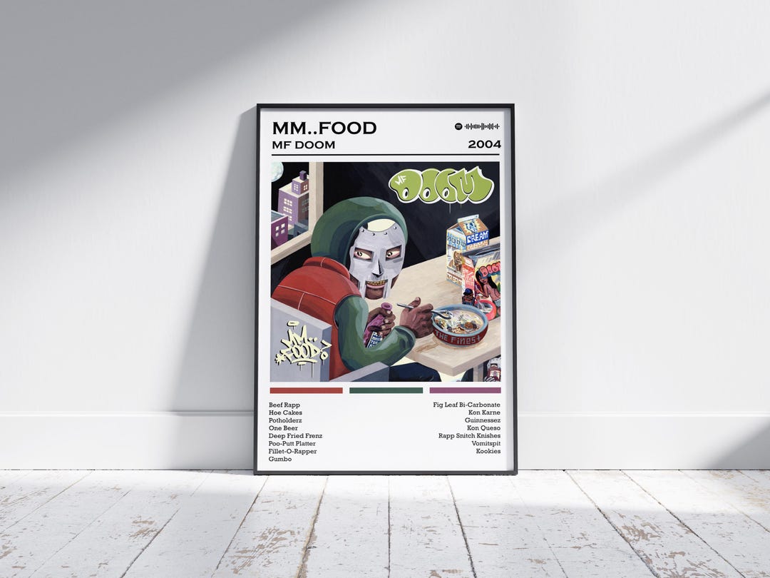 MF Doom Poster Print | Mm..food Album Poster | Music Poster | Album ...