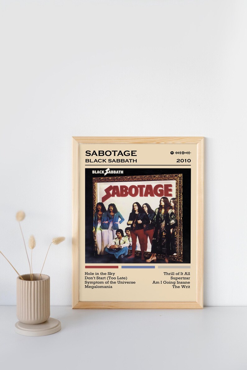 Black Sabbath Poster Print | Sabotage Poster | Music Poster | Album ...