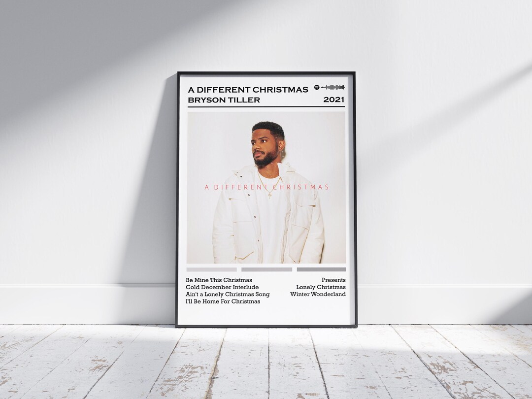 Bryson Tiller Poster Print | A Different Christmas Album Poster | Music ...