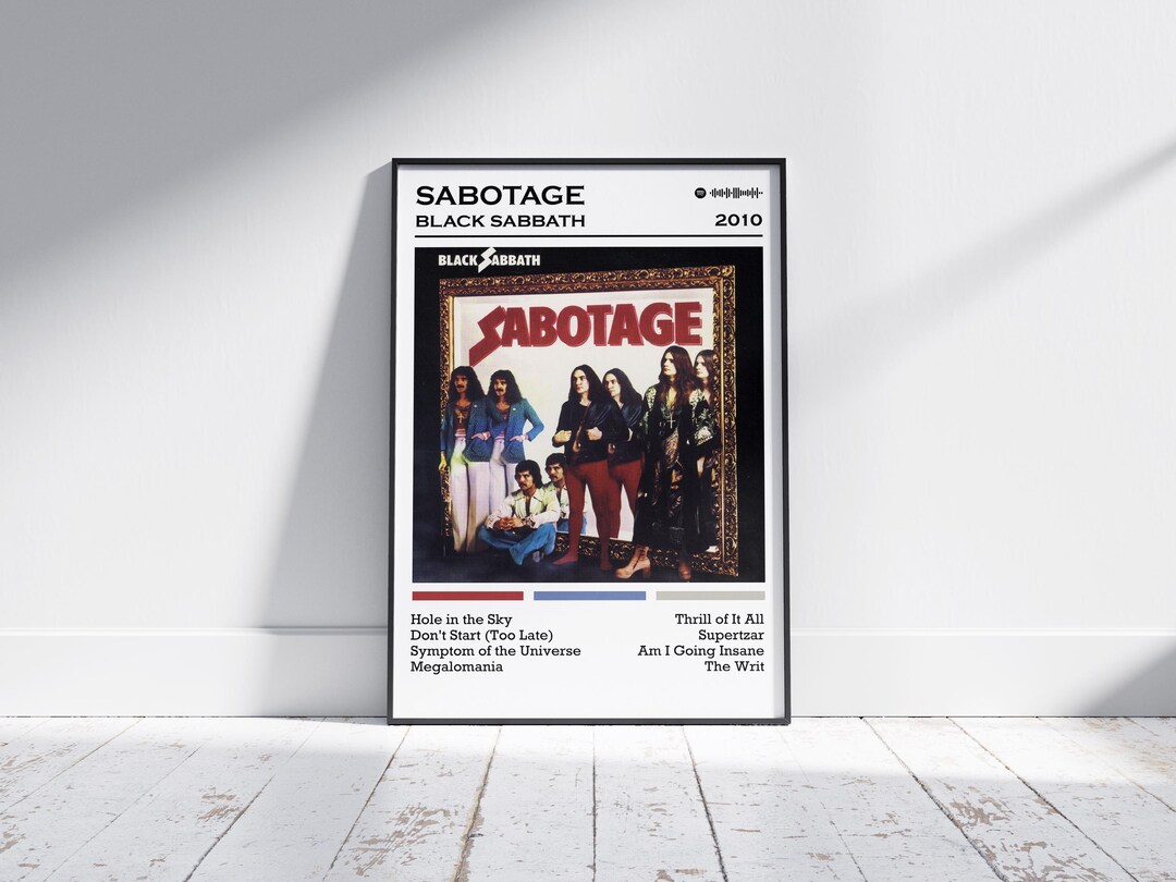 Black Sabbath Poster Print | Sabotage Poster | Music Poster | Album ...