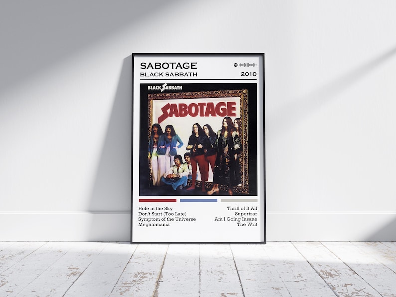Black Sabbath Poster Print | Sabotage Poster | Music Poster | Album ...
