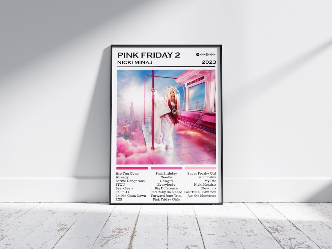Nicki Minaj Poster Print | Pink Friday 2 Album Poster | Music Poster ...