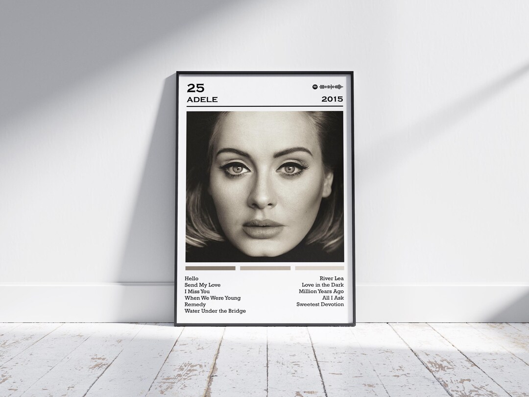 Adele Poster Print | 25 Album Poster | Music Poster | Album Cover ...