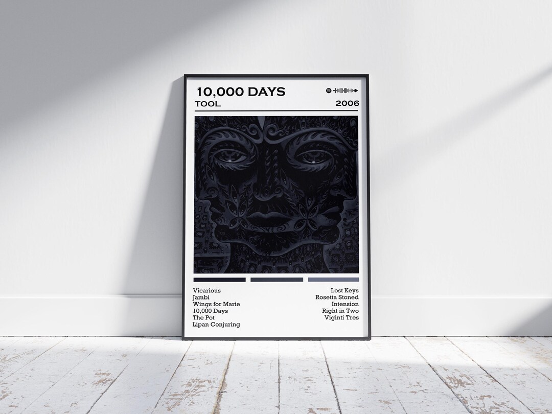 Tool Poster Print | 10,000 Days Album Poster | Music Poster | Album ...