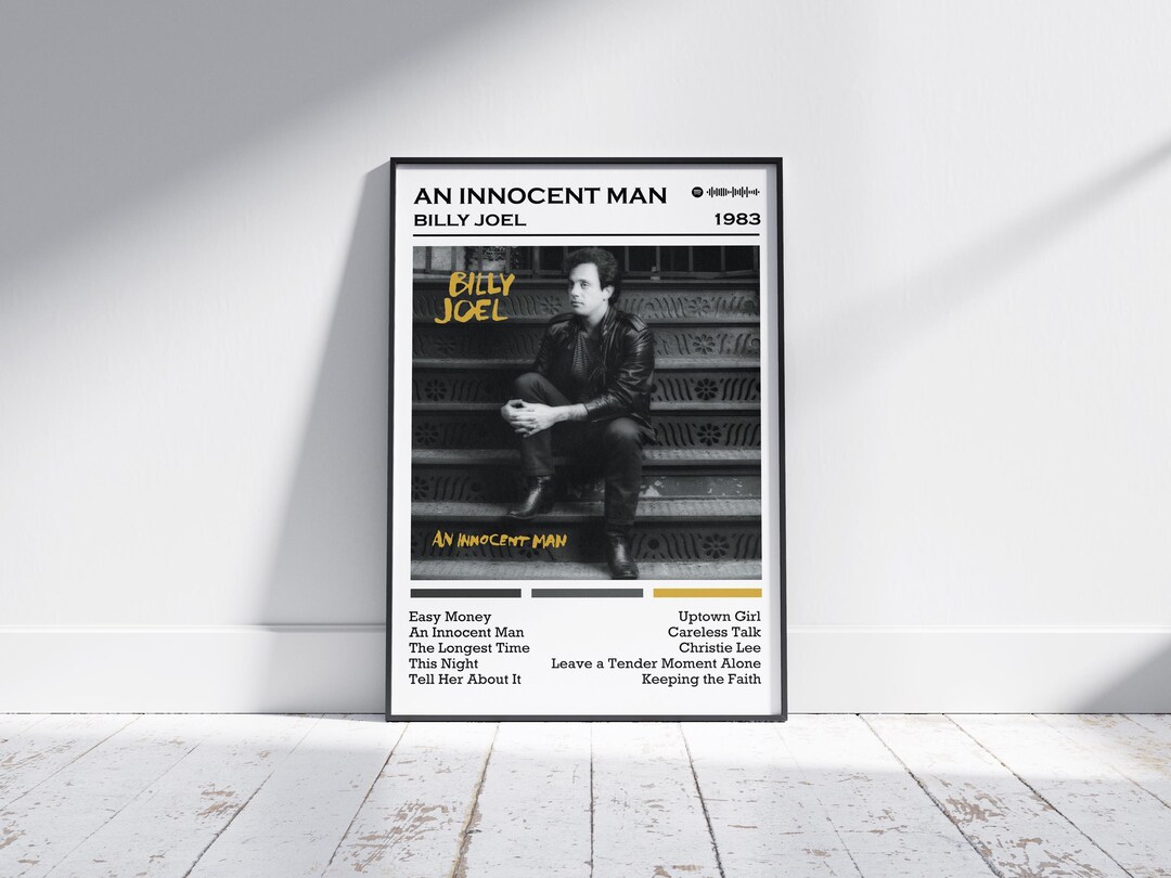 Billy Joel Poster Print | an Innocent Man Album Poster | Music Poster ...