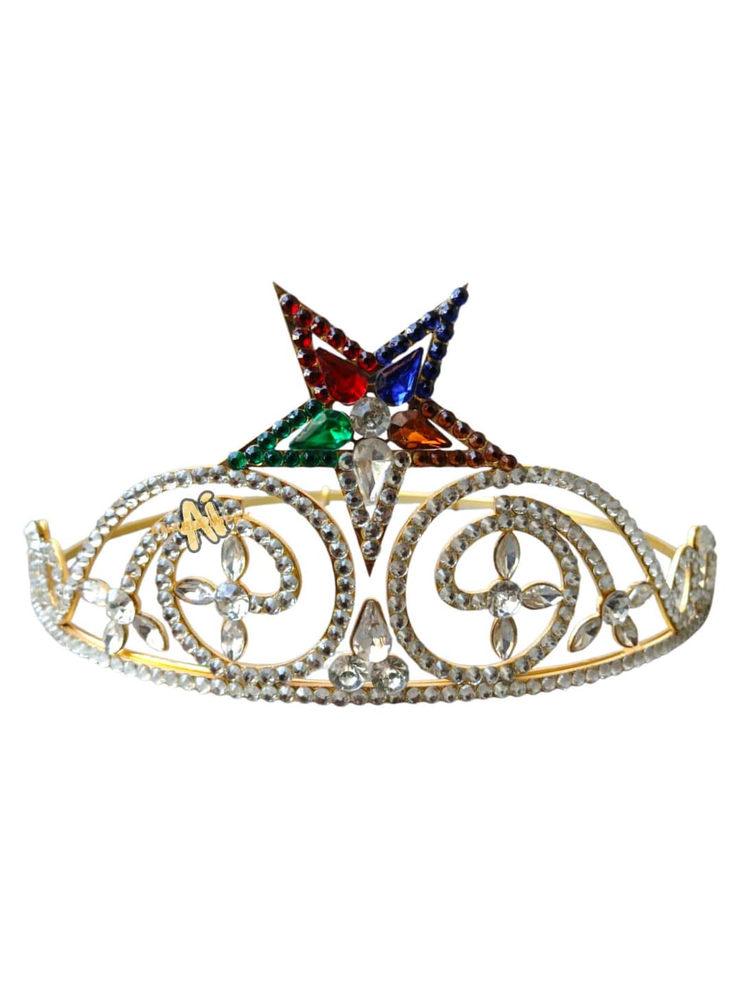 Order of Eastern Star Crown: Golden Matron, Rhinestone Decorated ...