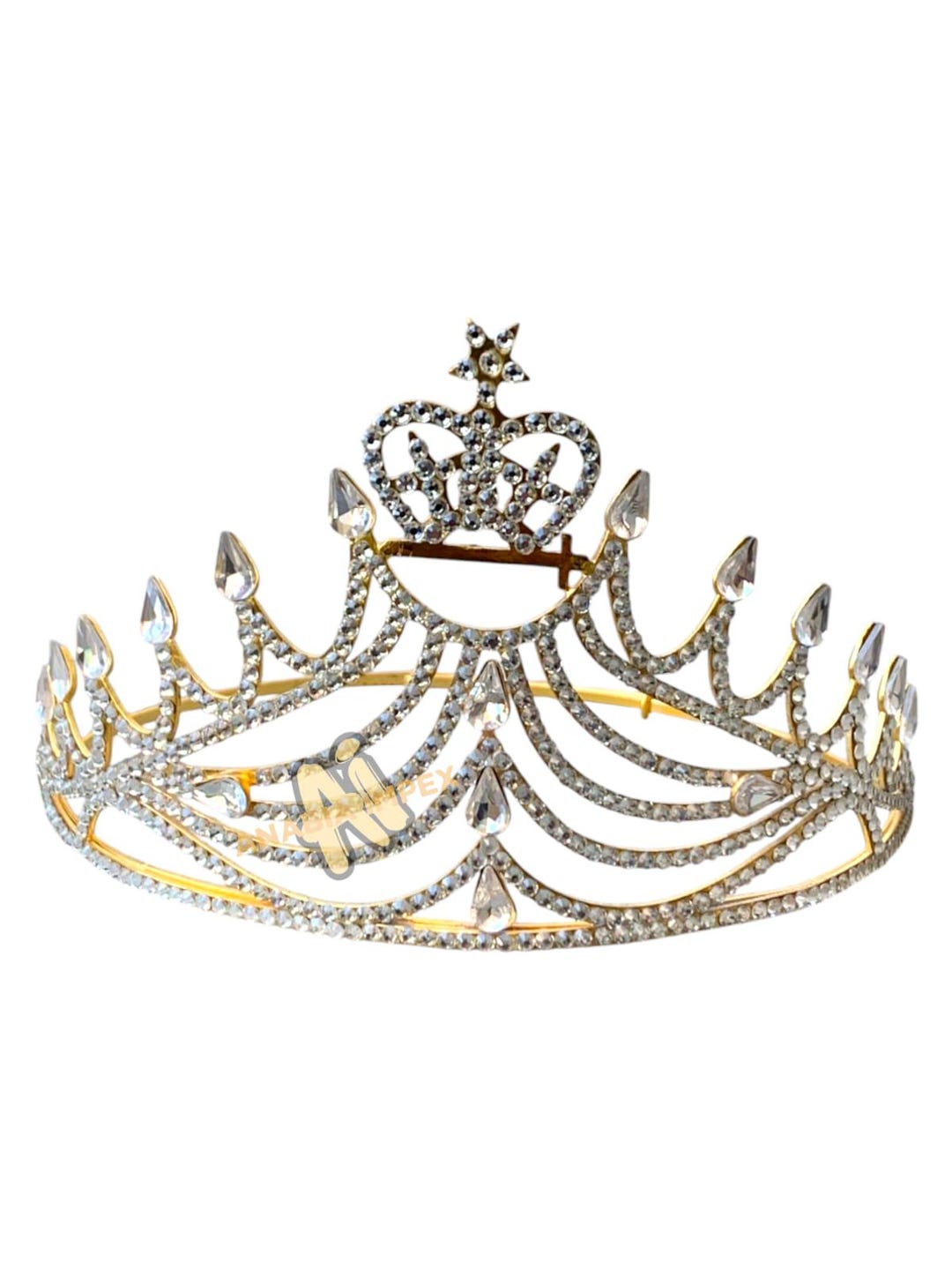 Masonic Amaranth Matron Crown Adjustable Fitting Crown Rhinestones ...