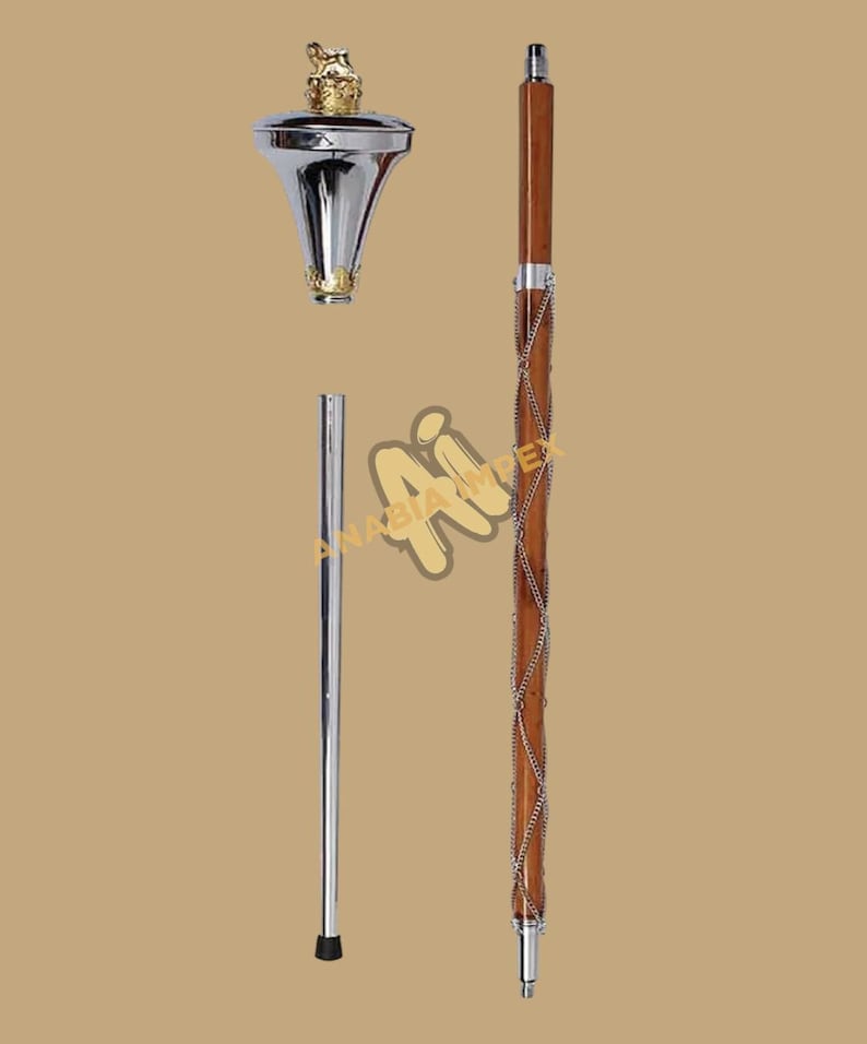 Drum Major Mace: Golden Lion & Crown, Malacca Cane Shaft - Etsy