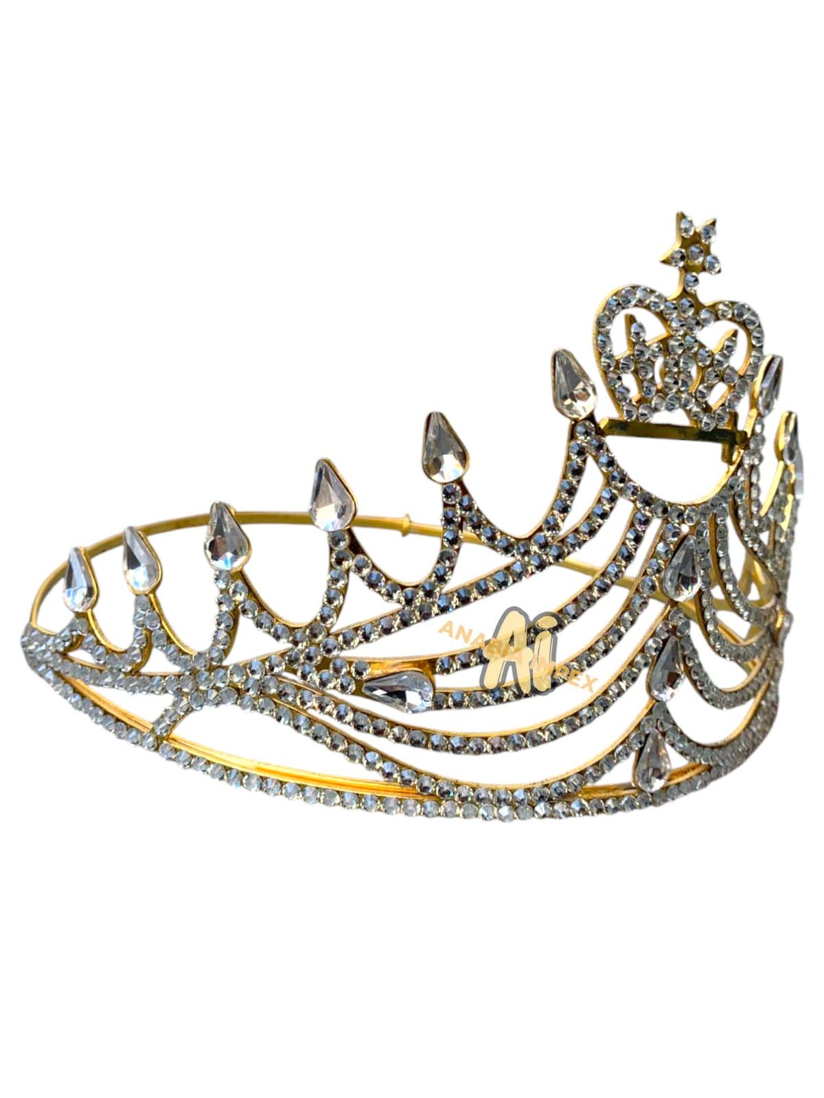 Masonic Amaranth Matron Crown: Adjustable Rhinestone Brass Crown - Etsy