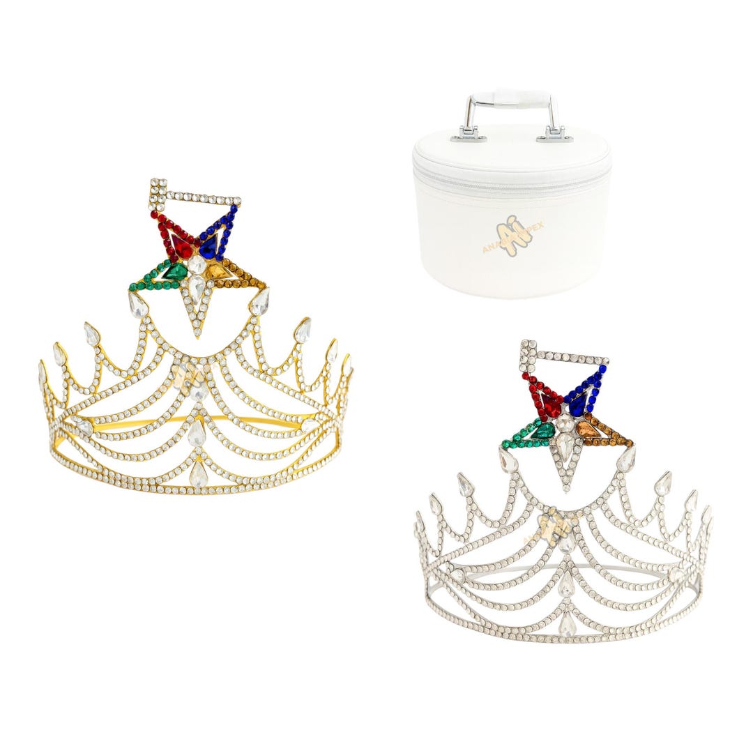 Order of Eastern Star Crown Rhinestones Crown With Free Crown Case ...