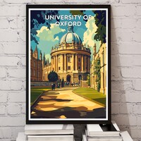 Oxford Poster | Oxford Travel Print | Oxford Print | United Kingdom ...