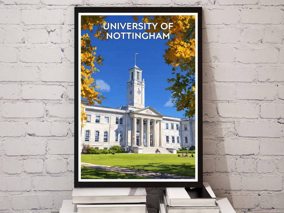 University of Nottingham Poster: Minimalist University Art Print - Etsy