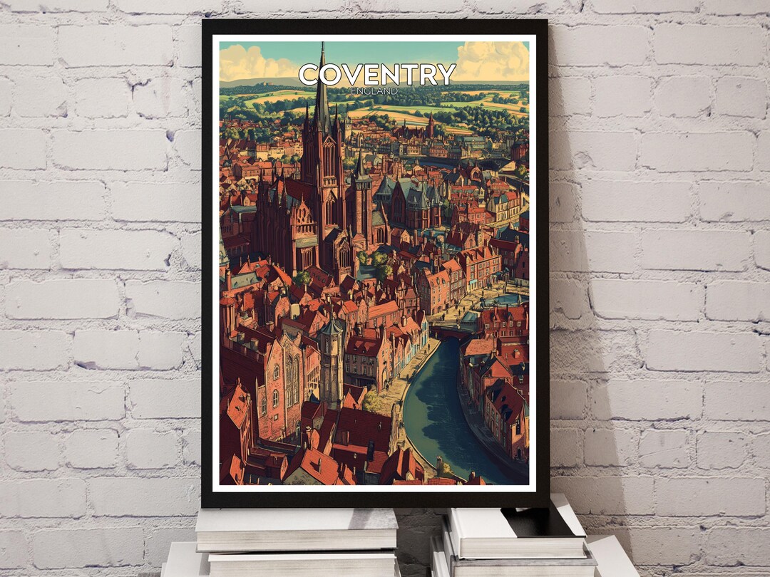 Coventry UK Poster – Vintage Travel Print, England Wall Art - Etsy