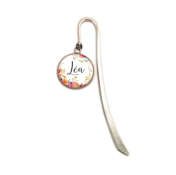 Marque page personnalisé prénom métal verre bijoux - Etsy France