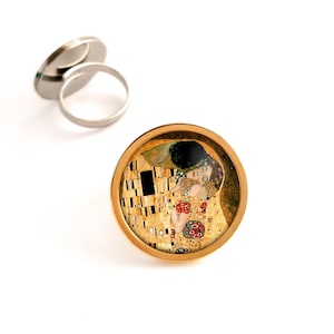 Vintage Ring Klimt, the Kiss, Antique, Fancy, Cameo, Gold, Silver ...
