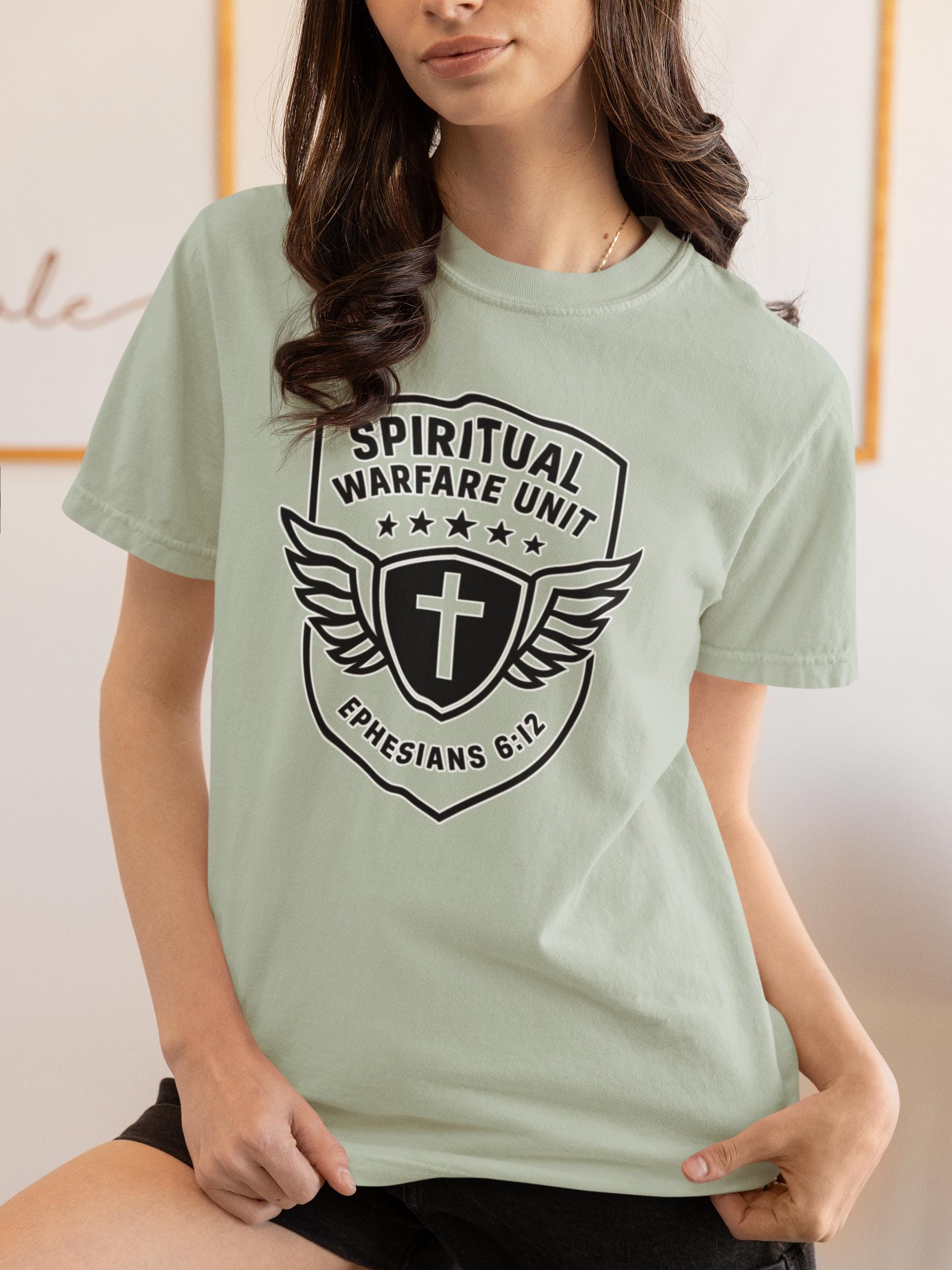 Spiritual Warfare Unit Shirt Ephesians 6:12 | Christian Armor of God ...