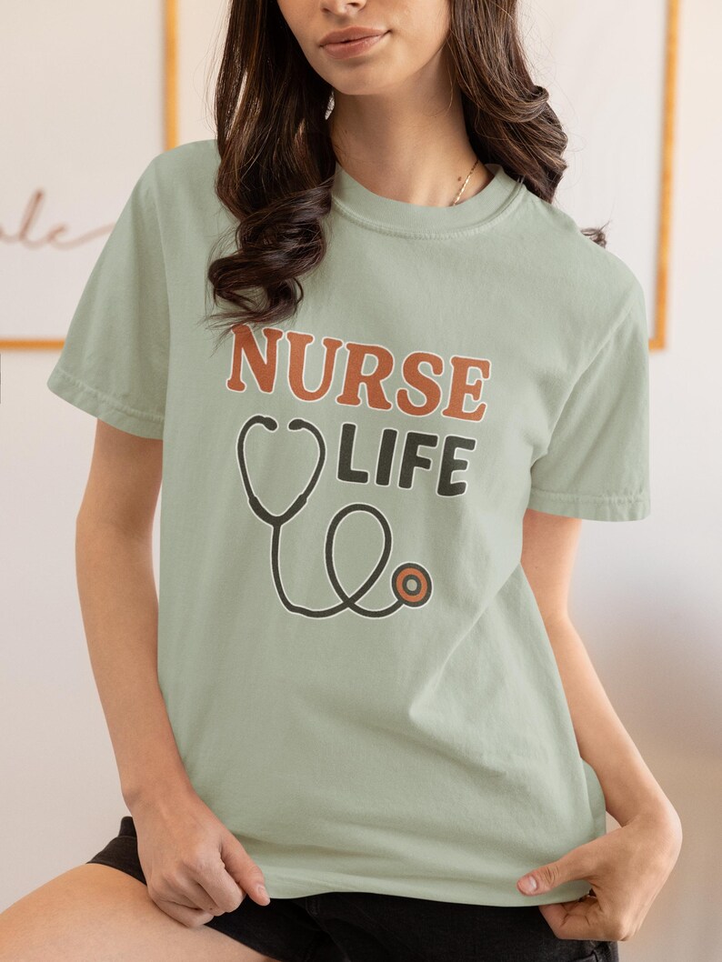 Nurse Life T-shirt: Stethoscope Graphic, Comfort Colors Tee - Etsy UK