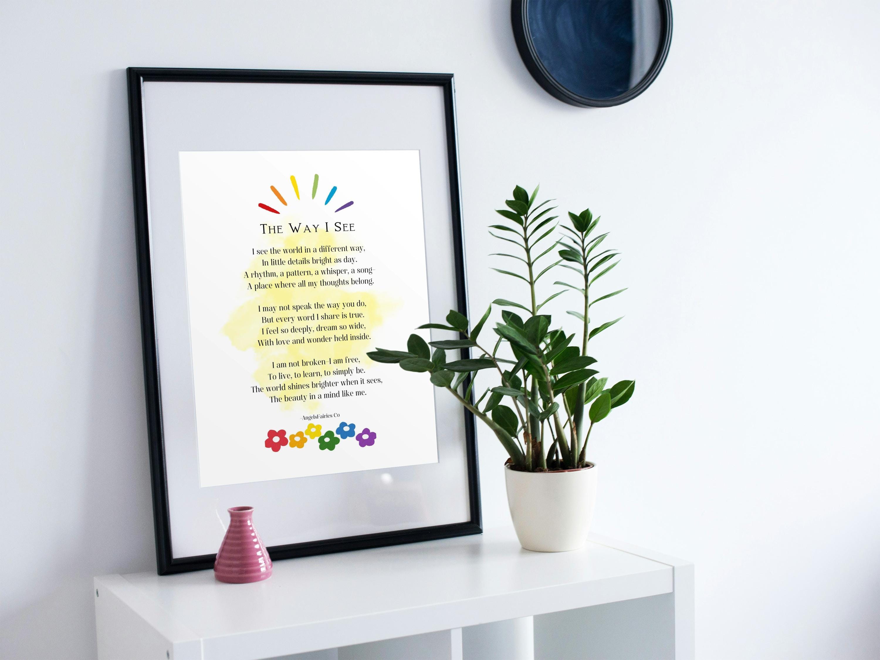 Autism & Neurodiversity Positive Poem, Wall Art, Digital Print - Etsy