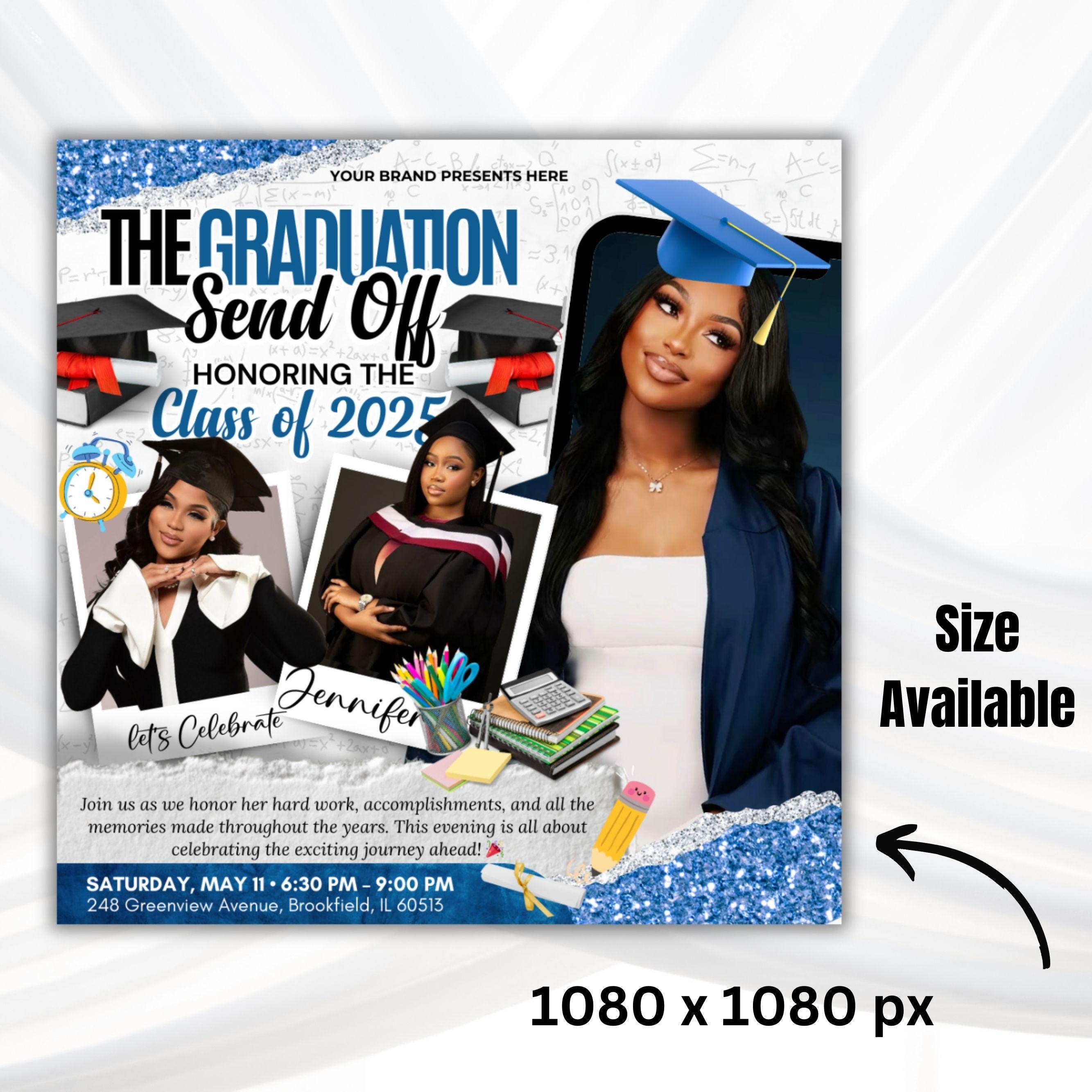Graduate Flyer, Graduation Party Flyer, Graduation Invitation, College ...