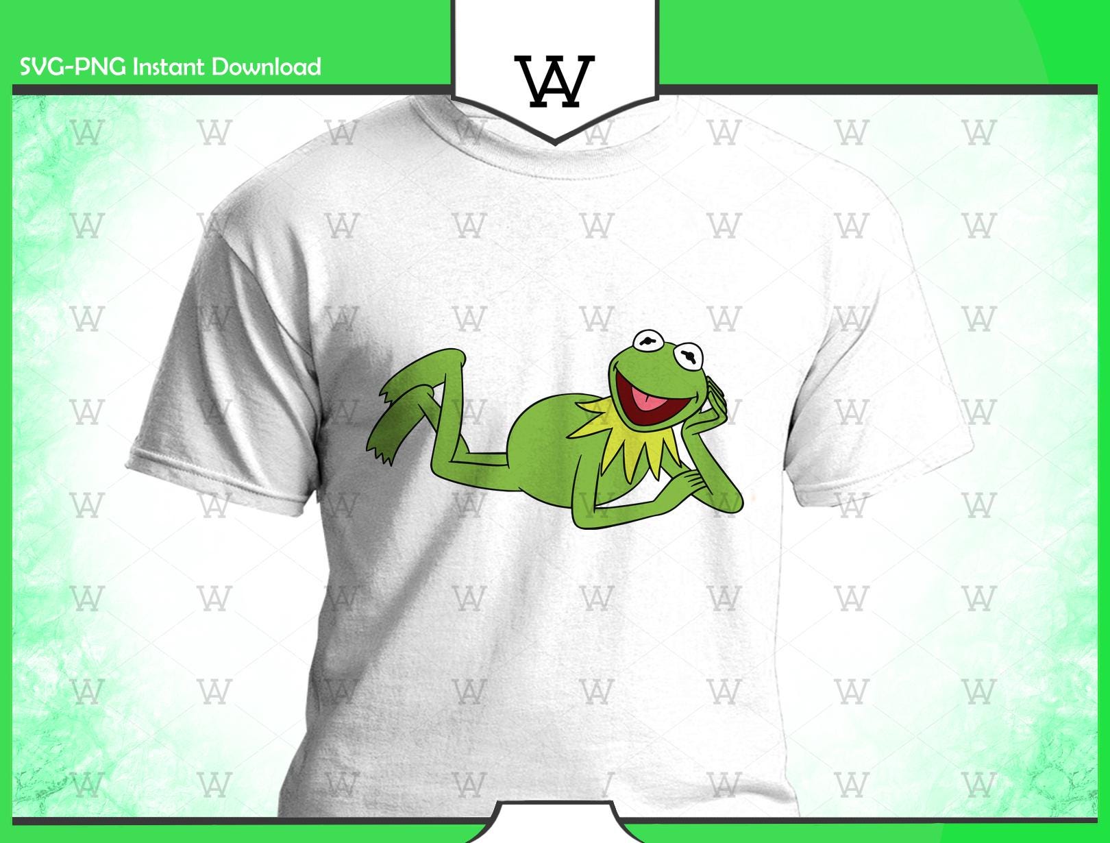 Kermit the Frog Svg Png, 12 Designs Easy to Use, Cartoon Characters ...