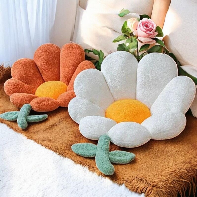 Flower Shaped Pillow, Soft Flower Pillow, Flower Cushion, Flower Decor ...