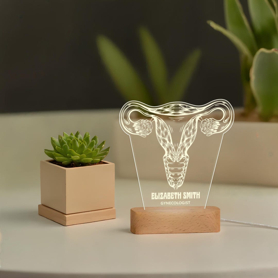 Personalized Gynecology Night Light, Engraved Doctor Gift, Medical ...