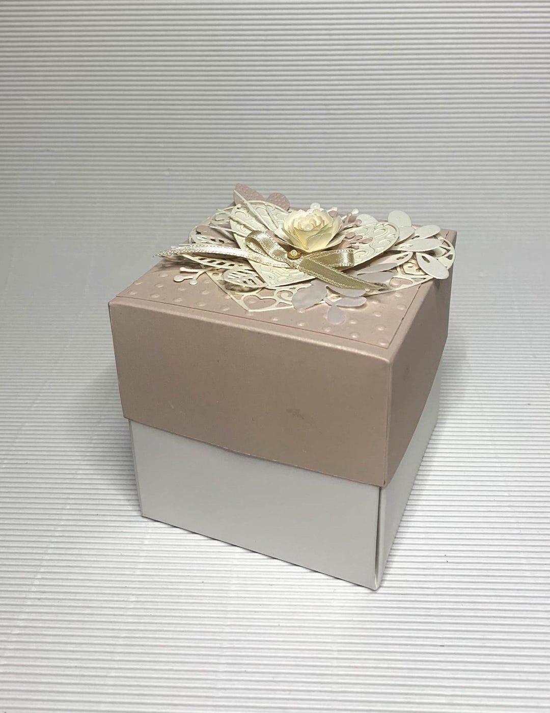 Handmade Pop-up Greeting Box, With a Pocket for Greeting Card, Ribbon ...