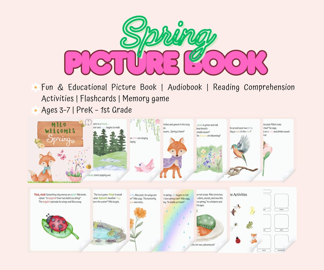 Printable Educational Spring Picture Book Free Audiobook Printable ...