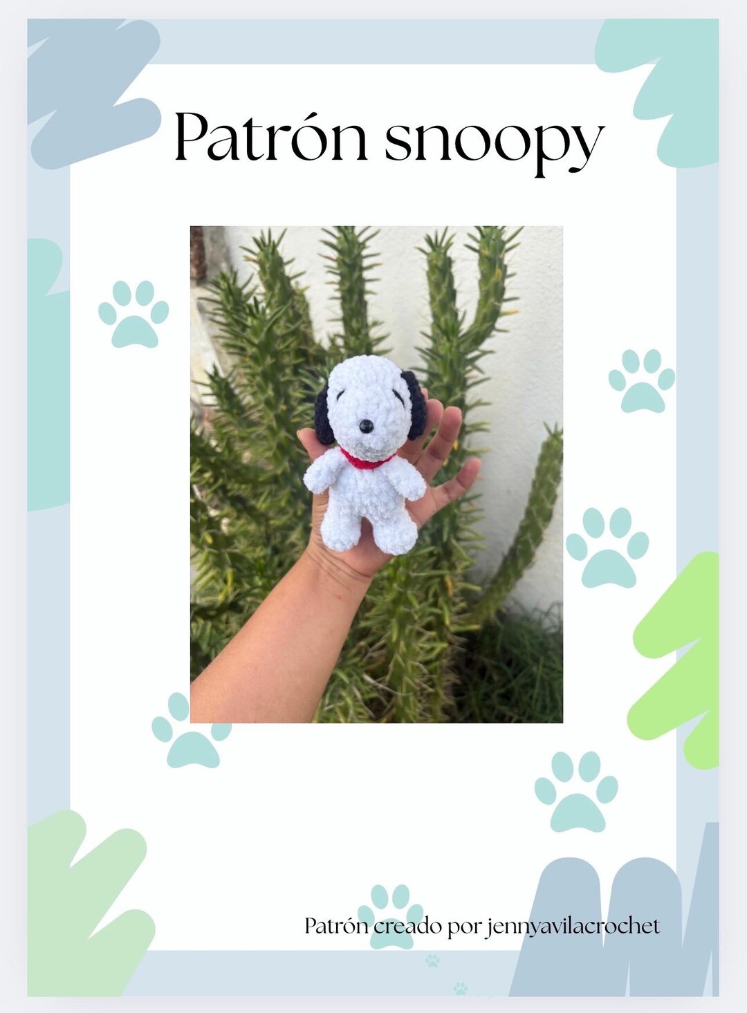 Snoopy PDF Pattern in Spanish - Etsy Australia