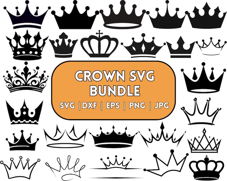 Royal Crown SVG Bundle: King, Queen, Princess (digital Files) - Etsy