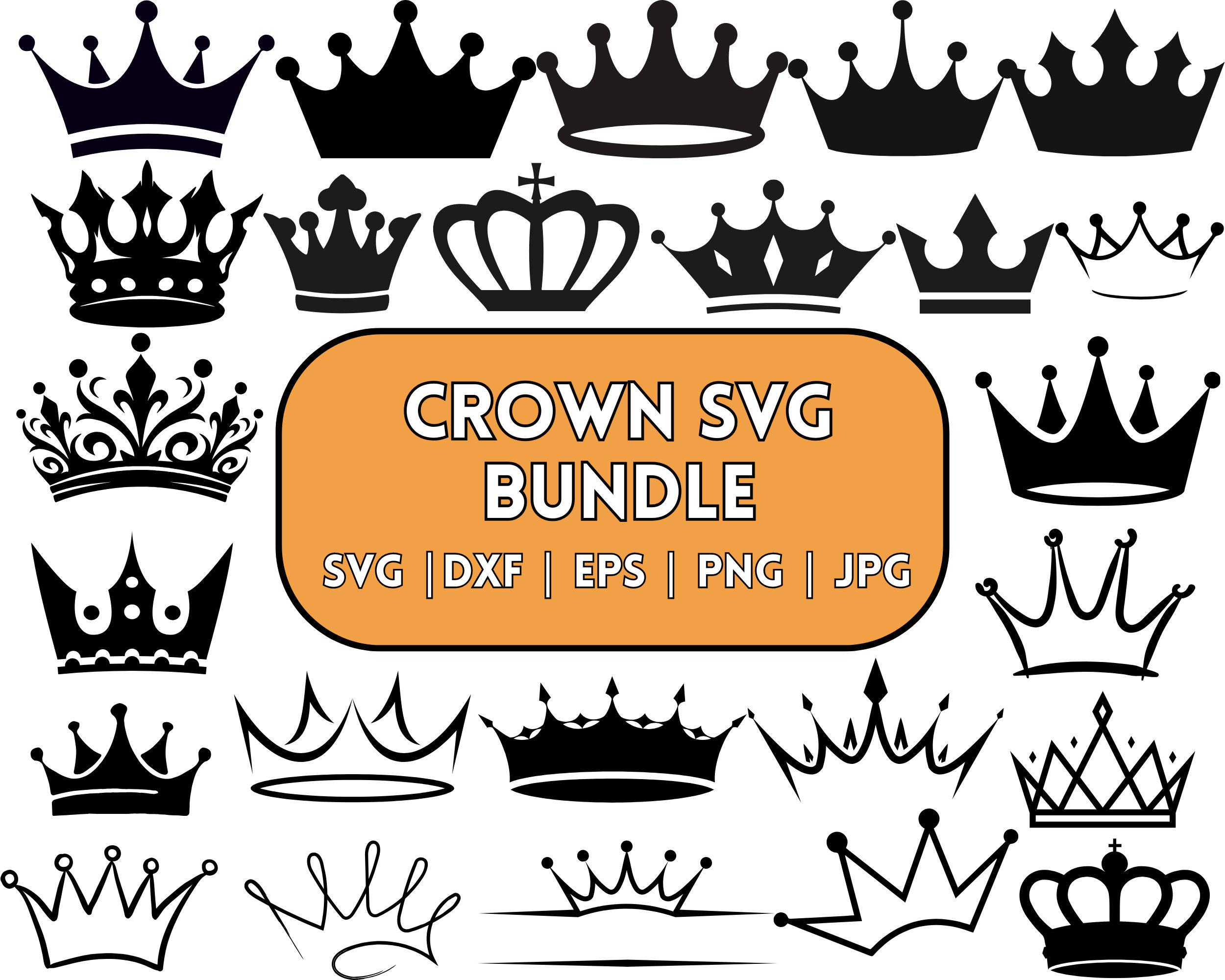 Royal Crown SVG Bundle: King, Queen, Princess (digital Files) - Etsy