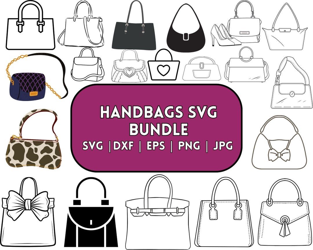 Handbag SVG Bundle: Purse Clipart, Cut Files (digital Download) - Etsy ...