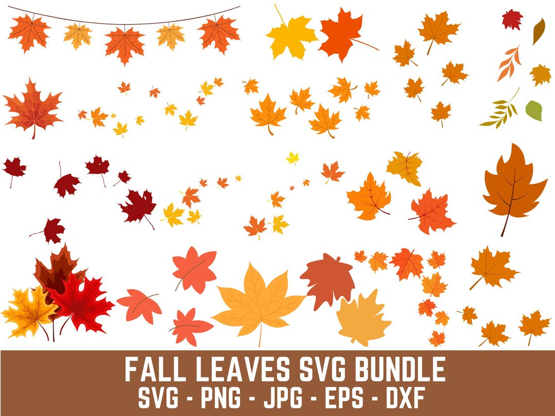 Fall Tree SVG Bundle: Autumn Leaves Clipart (digital Download) - Etsy