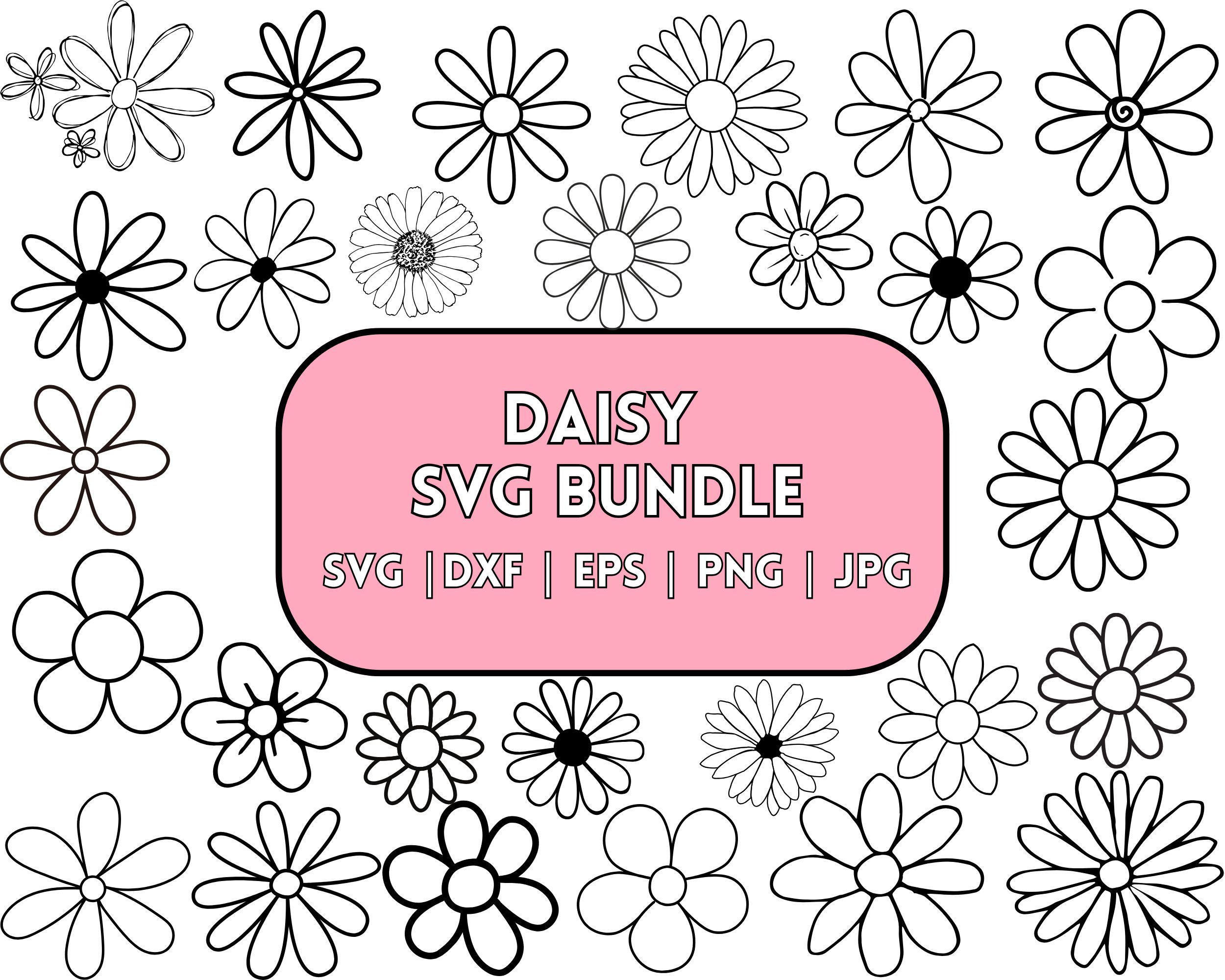 Daisy SVG Bundle: Flower Cut Files for Cricut (digital Download) - Etsy