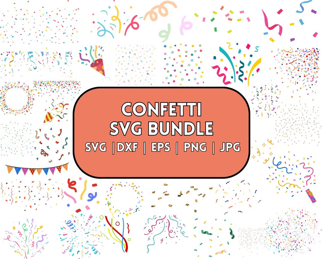 Confetti Svg Bundle, Confetti Png, Confetti Clipart, Birthday Party Svg ...