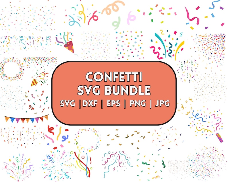 Confetti Svg Bundle, Confetti Png, Confetti Clipart, Birthday Party Svg ...