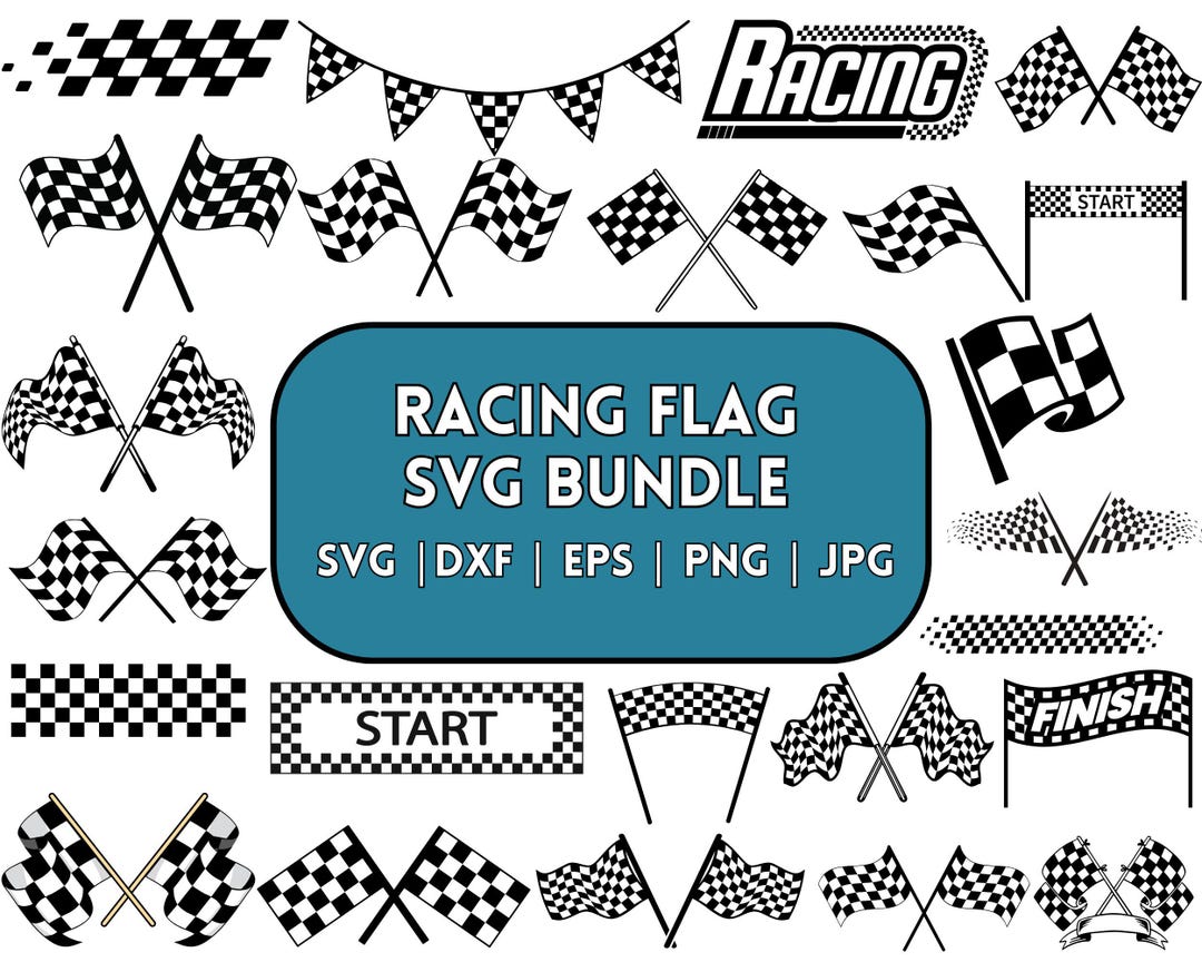 Race Flag Svg Png Bundle, Checkered Flag Svg, Racing Flag Svg, Race ...