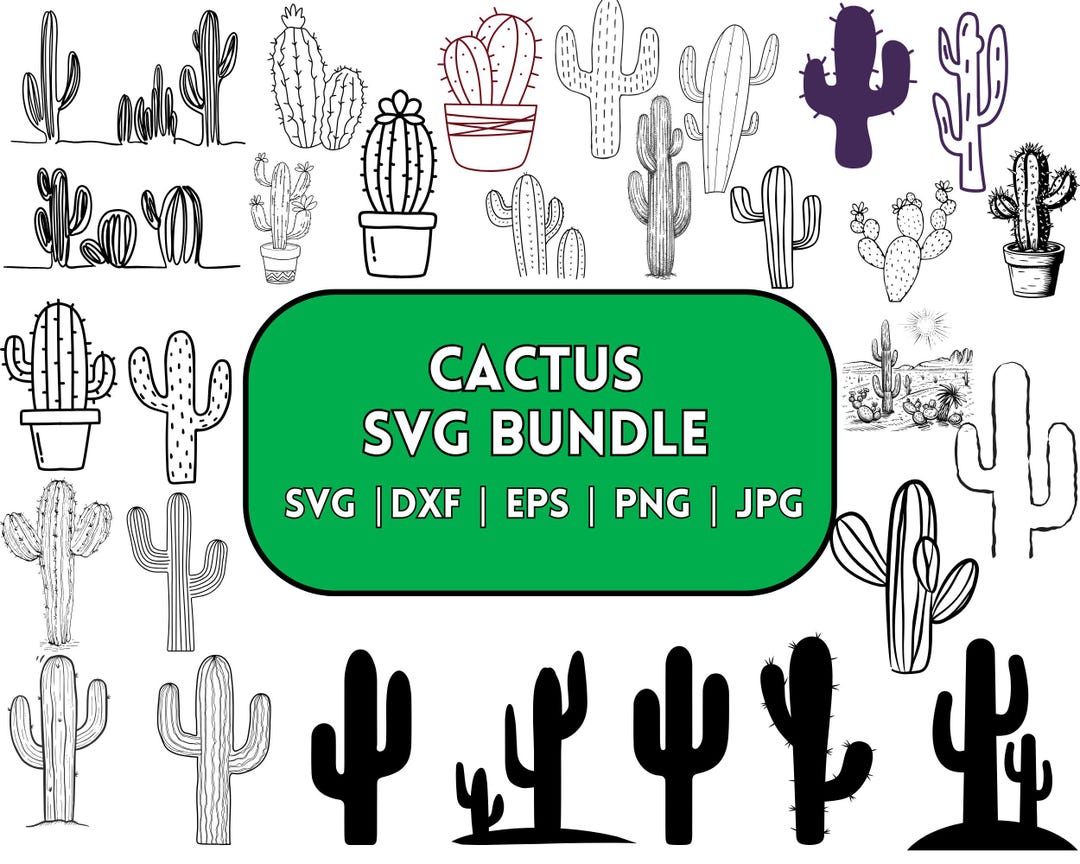 Cactus SVG Bundle: Succulent Cut Files (digital Download) - Etsy