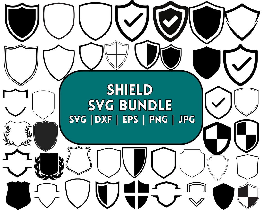 Shield SVG Bundle, Shield PNG Bundle, Shield Clipart, Shield SVG Cut ...
