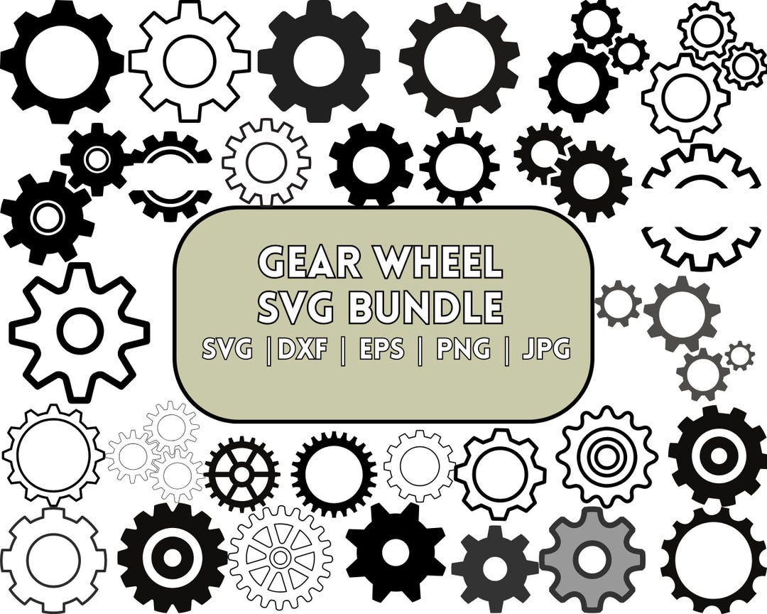 Gears SVG Bundle, Gears PNG Bundle, Gears Clipart, Gears SVG Cut Files ...