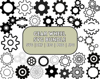 Engrenages SVG Bundle, engrenages SVG coupe fichiers pour Cricut ...