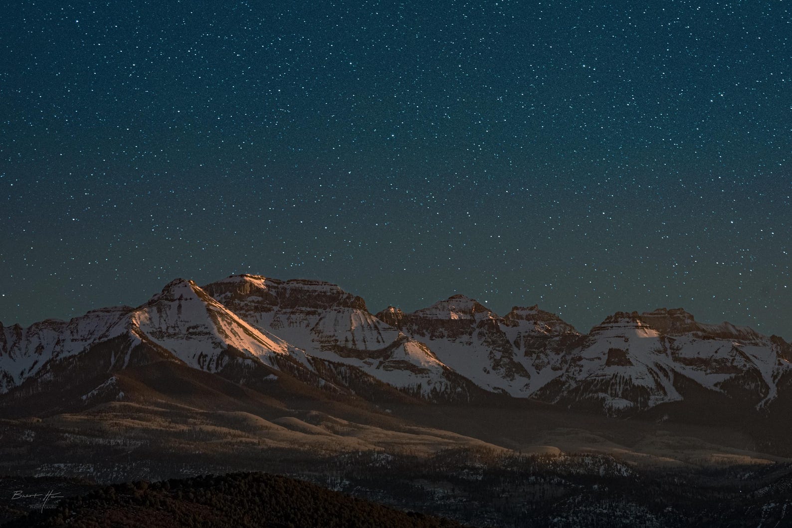 San Juan Mountain Night Sky, Colorado Mountain Photo, Starry Night ...