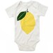 Organic Cotton Baby Bodysuit, Lemon Print, Gender Neutral - Etsy