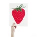 Strawberry Screen Print Art 8 X 10 Silk Screen Print - Hand Printed ...