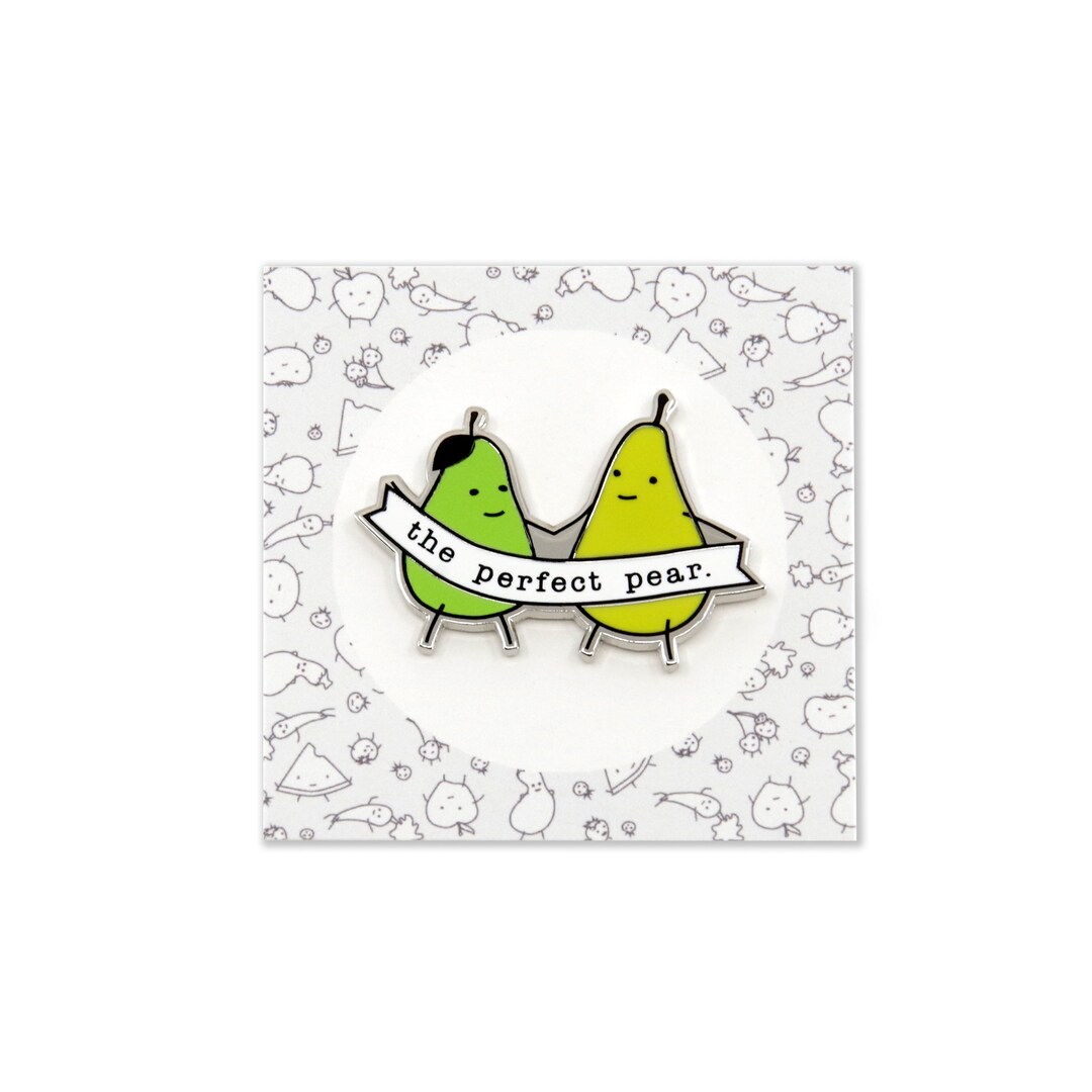 Perfect Pear Pin Funny Enamel Pins Perfect Pear Valentines - Etsy